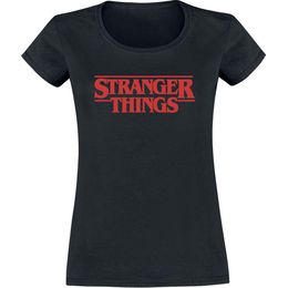 Stranger Things Classic Logo T-Shirt schwarz in L