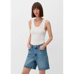 s.Oliver Jeansshorts Jeans-Shorts / Relaxed Fit / Mid Rise / Straight Leg Waschung