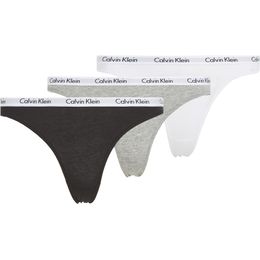 Calvin Klein Carousel Slips, Logo-Bund, 3er-Pack, für Damen, schwarz, S