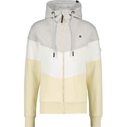 alife and kickin® Sweatjacke "SimonAK A", Tunnelzug, Emblem, für Herren, beige, XXL