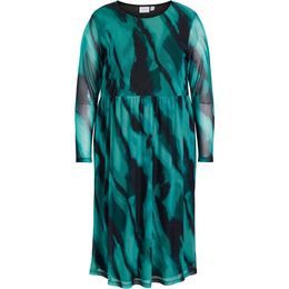 EVOKED VILA Shirtkleid, Batik, 3/4-lang, für Damen, grün, 48