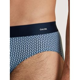 Calida Cotton Code Design Slip, schnell trocknend, für Herren, blau, XL