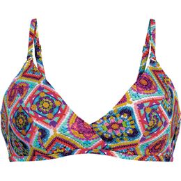 Rosa Faia Crochet Flower Triangel-Bikini-Oberteil, bügellos, für Damen, mehrfarbig, 40B