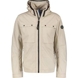 Lerros Übergangsjacke, Kapuze, Brusttaschen, für Herren, beige, 3XL