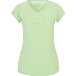 Venice Beach T-Shirt "Alisja", V-Ausschnitt, Logo-Print, für Damen, grün, XS