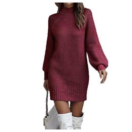 Sarfly Shirtkleid Damen Pullover mit StehkragenTunika-Pullover (1-tlg)