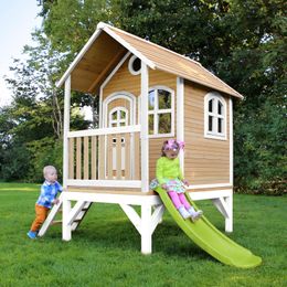 Spielhaus AXI "Tom" Spielhäuser bunt (braun, weiß, lindgrün) Kinder Spielhaus