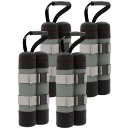 Outsunny Gewichtssäcke für Pavillons mit Schlaufengriff schwarz (Farbe: schwarz, grau)