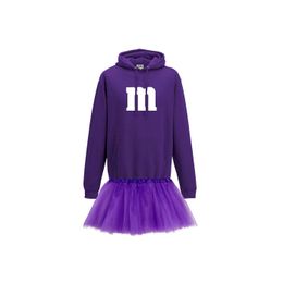 Jimmys Textilfactory Kostüm Hoodie M&M Karneval Gruppenkostüm mit Tütü Tüllrock 10 Farben XS-5XL