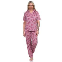 EloModa Pyjama Damen Pyjama zweiteiliger Schlafanzug Pyjama-Set; M L XL 2XL (2 tlg)
