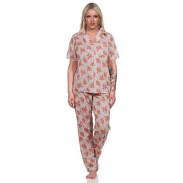 EloModa Pyjama Damen Pyjama zweiteiliger Schlafanzug Pyjama-Set; M L XL 2XL (2 tlg)