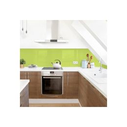 Bilderdepot24 Küchenrückwand grün dekor einfarbig Wandpaneel Küche Frühlingsgrün