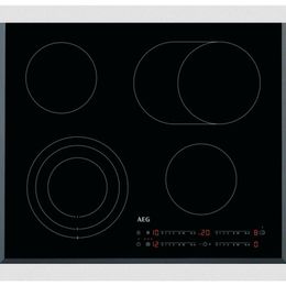 AEG HK654070FB Autarkes Kochfeld / Strahlenbeheizt / Serie 3000 mit Induktion / Slider-Bedienung / 60 cm / Facetten-Design / 4 Kochzonen / Bräterzone /