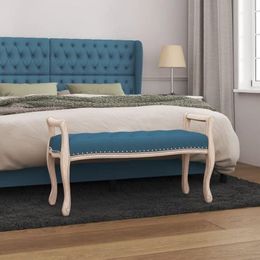 Bonnevie - Sitzbank, Bettbank Blau 110x45x60 cm Samt vidaXL