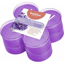 Duftteelichte Maxi Lavendel, Höhe 1,17 cm, ø 4,5 cm, 6er Pack Teelicht - bolsius