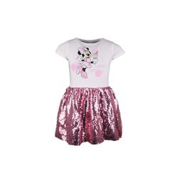 Disney Minnie Mouse Paillettenkleid Minnie Maus Mädchen Kinder Kleid Gr. 104 bis 134