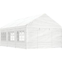 Pavillon mit Dach Weiß 6,69 x 4,08 x 3,22 m Polyethylen vidaXL550561