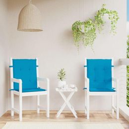 Bonnevie - Gartenstuhlauflagen für Niedriglehner 2 Stk. Blau 100x50x3 cm vidaXL523316