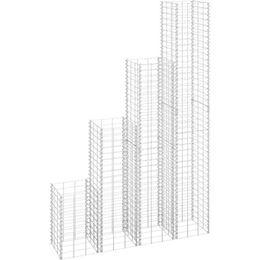 4 Stk. Gabionen-Hochbeete,Gabionenkorb 30x30x50/100/150/200 cm Eisen vidaXL