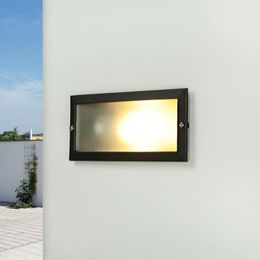 Licht-Erlebnisse - Moderne Einbauwandleuchte für Außen mit Lamellen E27 - Anthrazit