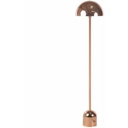 Beliani Stehlampe Kupfer Metall 158 cm Langes Kabel mit Schalter Runder Lampenschirm Industrie Design - Weiß