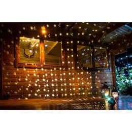 BURI LED-Projektor mit Schneeflockenmotiven und Timer Hausbeleuchtung Wandbild