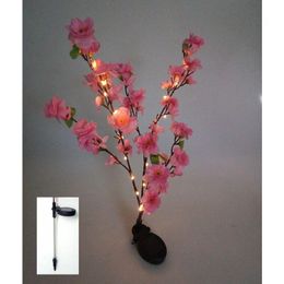 BURI Solar led Blütenstrauch rosa 90cm Gartenstecker Lichterstrauch Zweige Gartendeko