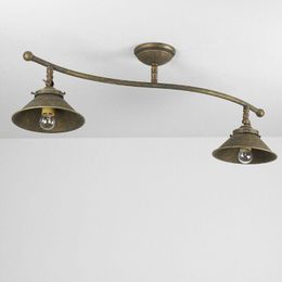 Licht-Erlebnisse Deckenlampe Antik Messing Vintage Verstellbar - Bronze Antik matt