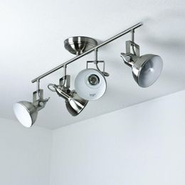 Licht-Erlebnisse - Retro Deckenlampe gina Nickel schwenkbar L:80cm - Nickel