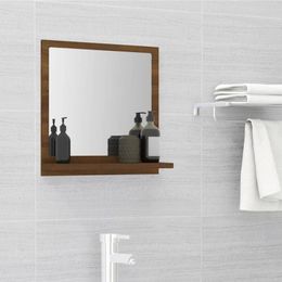 Badspiegel,Wandspiegel Braun Eichen-Optik 40x10,5x37 cm Holzwerkstoff vidaXL