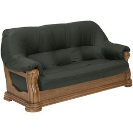 Max Winzer Arkansas Sofa 3-Sitzer Echtleder dunkelgrün