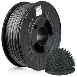 Midori® 3D Drucker 1,75mm PETG Filament 1kg Spule Rolle Premium Dunkelgrau Metallic - Dunkelgrau Metallic