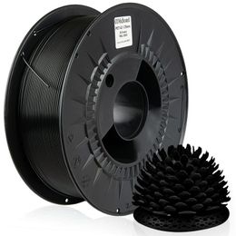 Midori - 3 x ® 3D Drucker 1,75mm petg Filament 1kg Spule Rolle Premium Schwarz RAL9005 - Schwarz