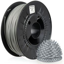 Midori - 2 x ® 3D Drucker 1,75mm pla Filament 1kg Spule Rolle Premium Silber RAL9006 - Silber