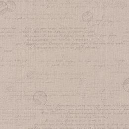 A.S. Création Vintage Tapete in Beige Braun | Leinen Vliestapete mit Schriftzug in Brief Optik | Vlies Wandtapete mit Vinyl nostalgisch für Wohnzimmer und