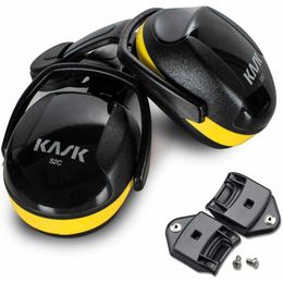 Kask - Gehörschutz Set für Schutzhelme Plasma, Superplasma & hp - Farbe:gelb