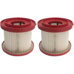 TRADESHOP Trade-shop - 2x HEPA-Filter / Filterpatrone / Staubsaugerfilter / Lamellenfilter für Milwaukee M18 VC2-0, M18 VC-0, M28 VC-0, M18 0880-20 Akkusauger