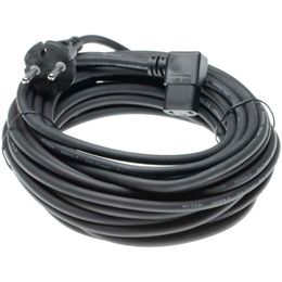 vhbw - Stromkabel kompatibel mit Cleanfix S10 Plus Staubsauger - 10 m Kabel, Anschlusskabel
