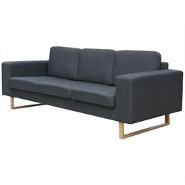 Bonnevie - 3-Sitzer Sofa Stoff Dunkelgrau vidaXL334285