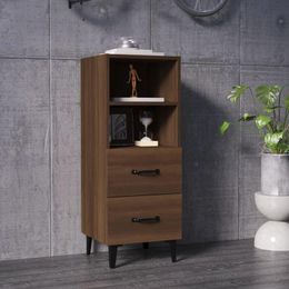 Bonnevie - Sideboard,Kommode Braun Eichen-Optik 34,5x34x90 cm Holzwerkstoff vidaXL