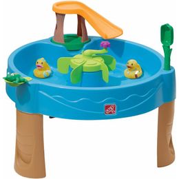Duck Pond Wasserspieltisch Kleiner Wassertisch mit 6-teiligem Zubehörset Garten Wasser Spieltisch für Kinder - Gelb - Step2