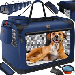 Lovpet - Hundebox Hundetransportbox faltbar Inkl.Hundenapf Transporttasche Hundetasche Transportbox für Haustiere Hunde und Katzen