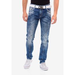 Cipo & Baxx Cipo & Baxx Straight-Jeans mit trendigen Ziernähten, blau