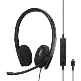 EPOS 1000919 Telefon On Ear Headset kabelgebunden Stereo Schwarz Noise Cancelling Lautstärkeregelung, Mikrofon-Stummschaltung