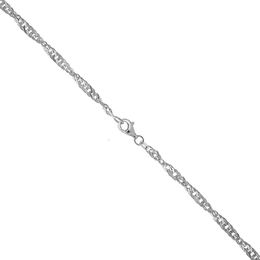 Collierkettchen Vivance "925/- Sterling Silber weiss Singapurkette 60 cm" Halsketten Gr. 60cm, Silber 925 (Sterlingsilber), Länge: 60 cm Breite: 3.4 mm, weiß Damen Colliers