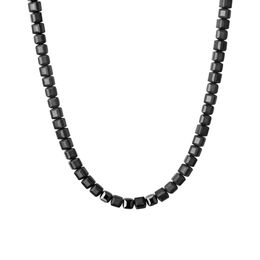 Collierkettchen Vivance "Edelstahl mit Hämatit" Halsketten Gr. Edelstahl, Breite: 6.0 mm, grau Damen Colliers