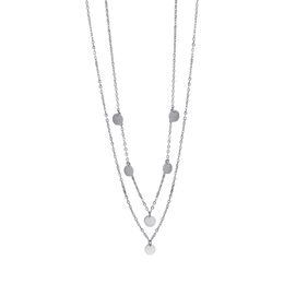 Collierkettchen Vivance "925/- Sterling Silber rhodiniert" Halsketten Gr. 42 + 3cm, Silber 925 (Sterlingsilber), Länge: 45 cm, weiß Damen Colliers