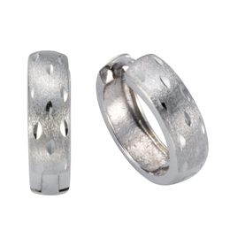 Paar Creolen Vivance "925 Silber diamantiert" Ohrringe Gr. ONE-SIZE, Silber 925 (Sterlingsilber), weiß Damen Creolen