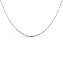 Collierkettchen Vivance "925/- Sterling Silber rhodiniert" Halsketten Gr. 42 + 5cm, Silber 925 (Sterlingsilber), Länge: 47 cm Breite: 1.5 mm, weiß Damen Colliers