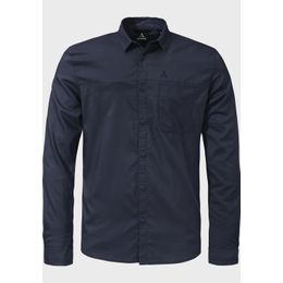 Schöffel Outdoorhemd SCHÖFFEL "Shirt Treviso M" Gr. 52, Normalgrößen, blau (8820, blau) Herren Hemden Langarm